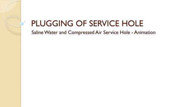 Plugging of Service Hole_Animation | PDF