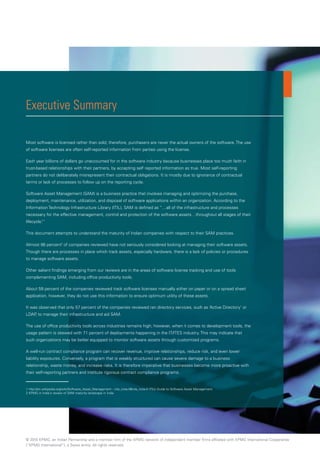 Software Asset Management (SAM) Maturity landscape in India | PDF ...