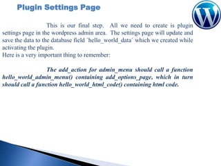 Plug in development | PPTX | Web Development | Internet