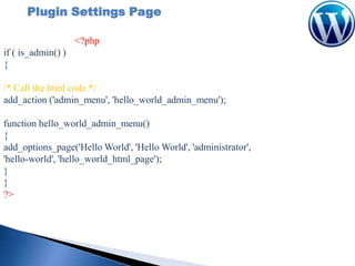Plug in development | PPTX | Web Development | Internet