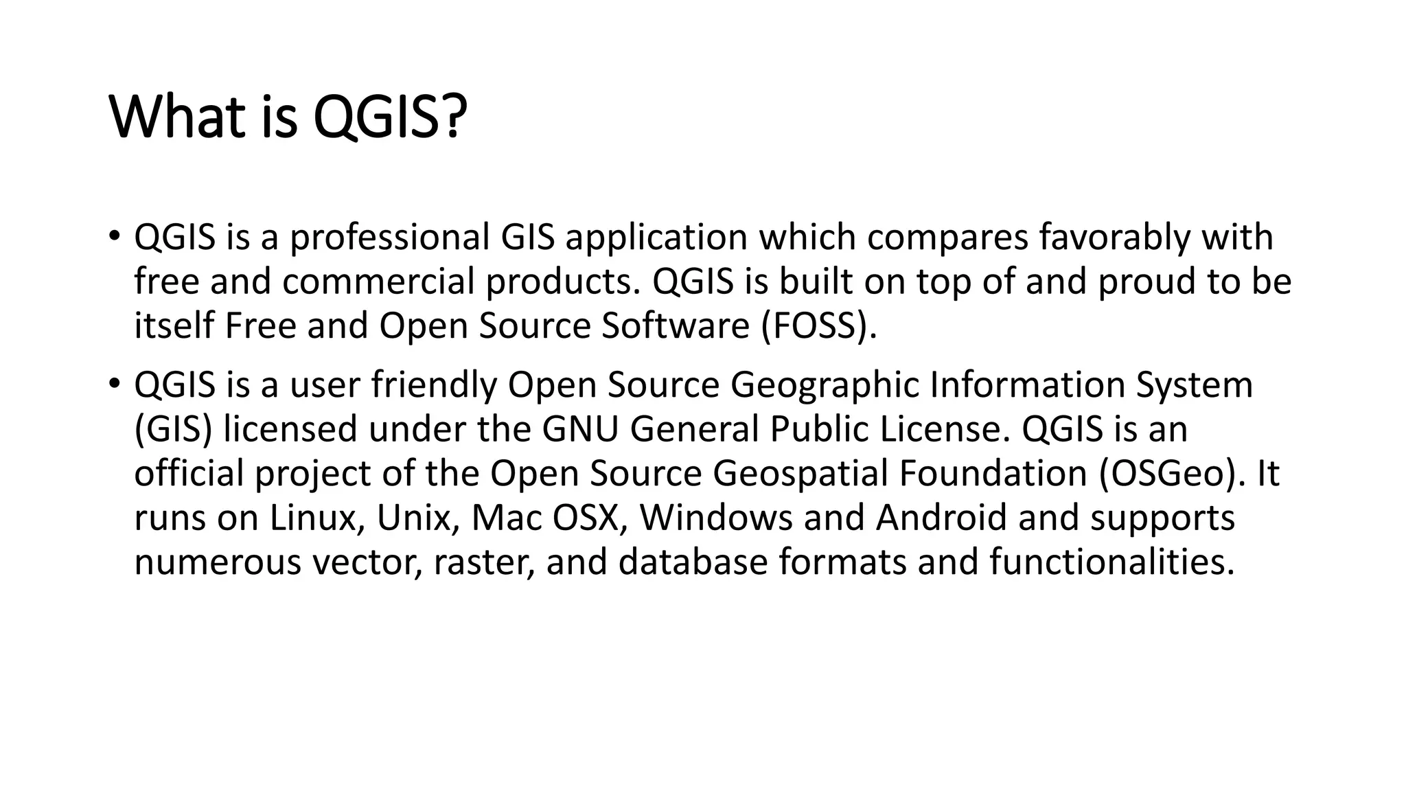 Plugins in QGIS and its uses | PPTX