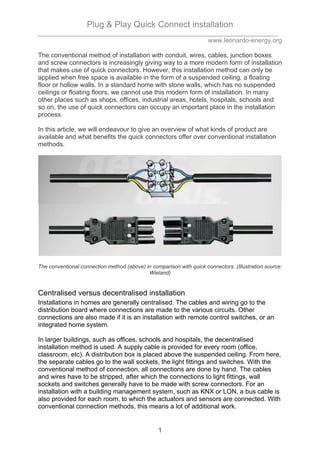 Plug & Play Quick Connect Installation | PDF
