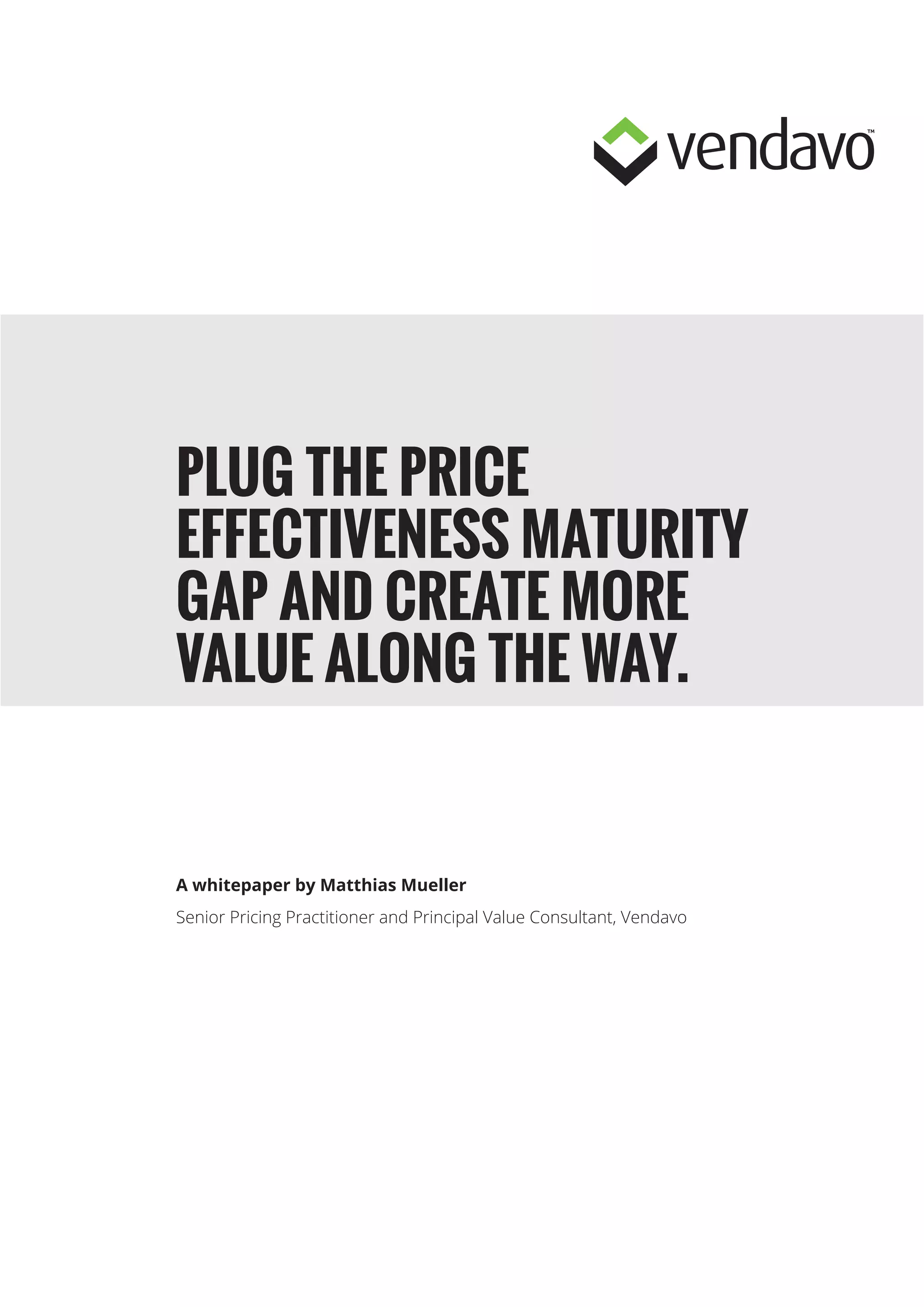 Plug the pricing maturity gap | PDF