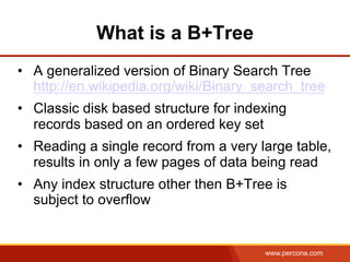 B+Tree Indexes and InnoDB | PPT