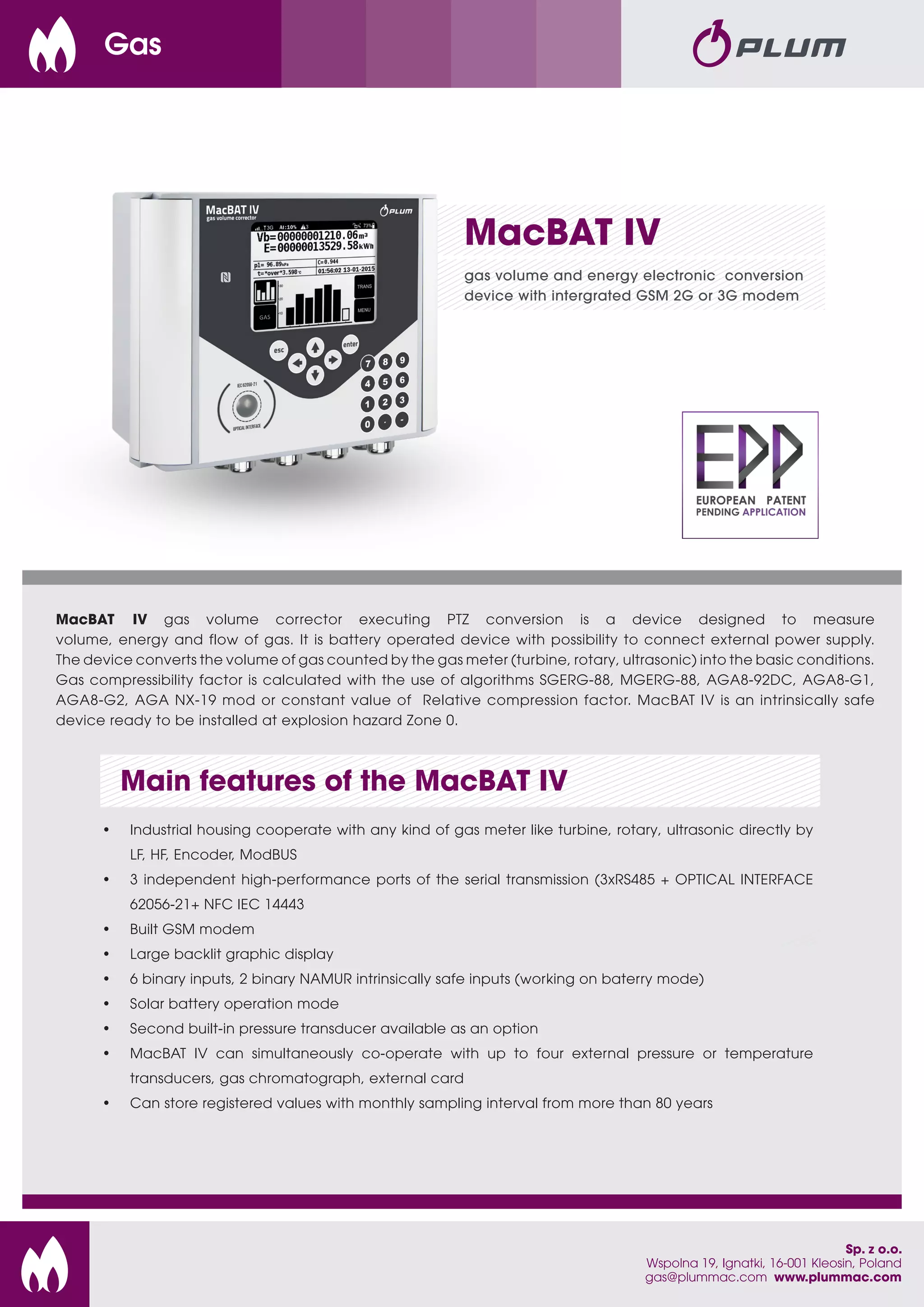 MACBAT IV – EVC Electronic Volume Corrector - Kriti Trade Impex | PDF
