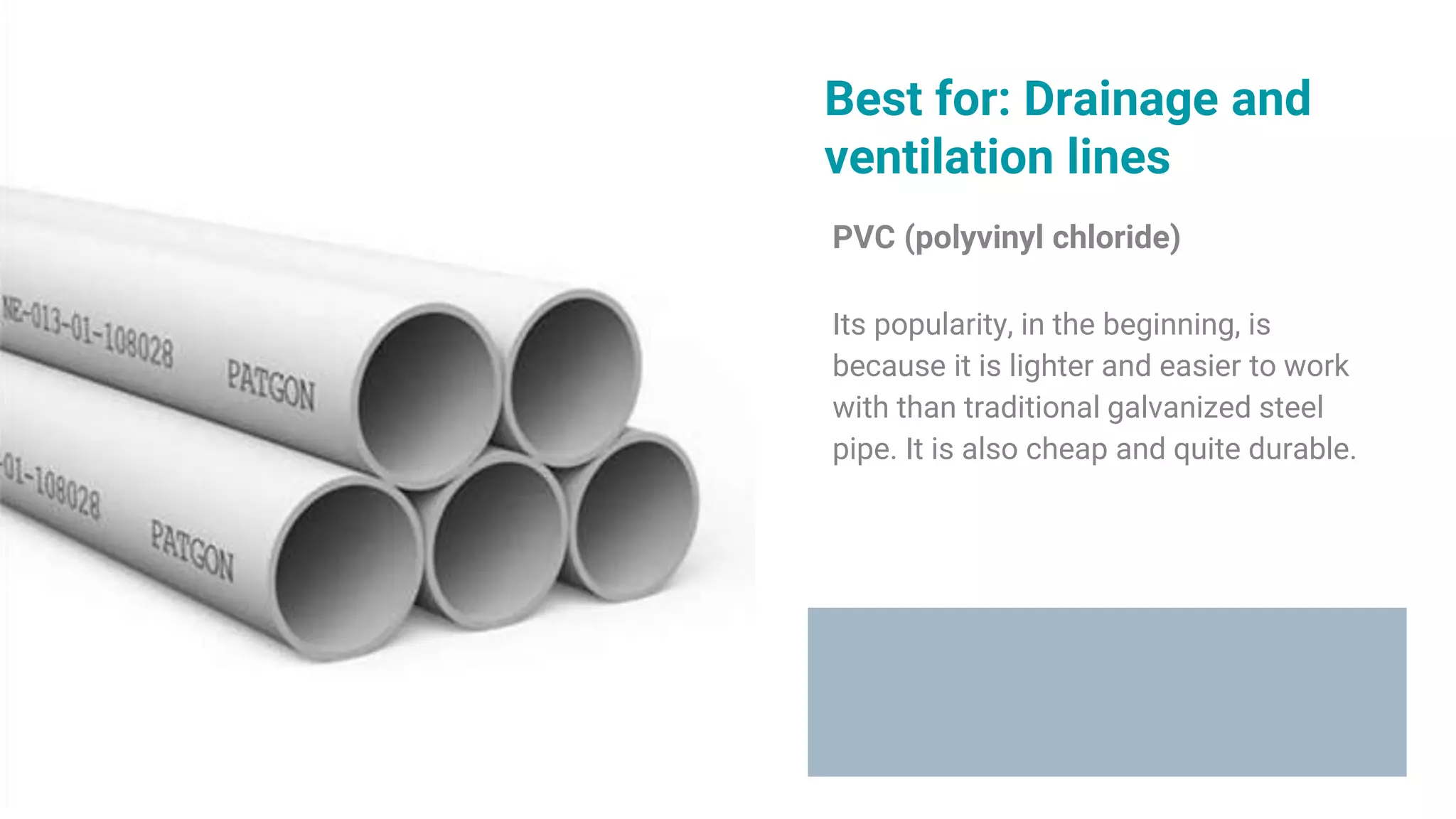 Plumber recommend these 7 types of plumbing pipes | PPTX