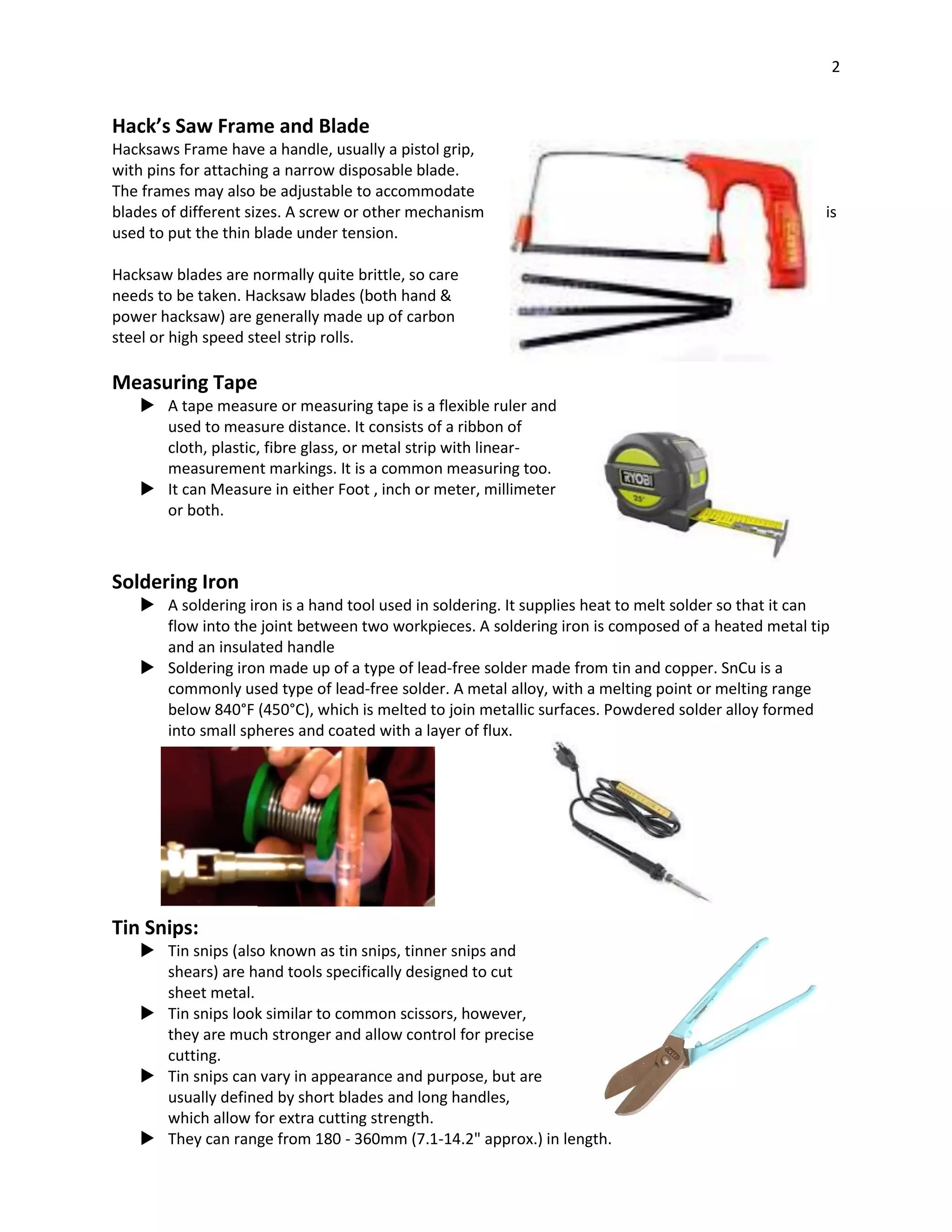 Plumbers hand tools | PDF