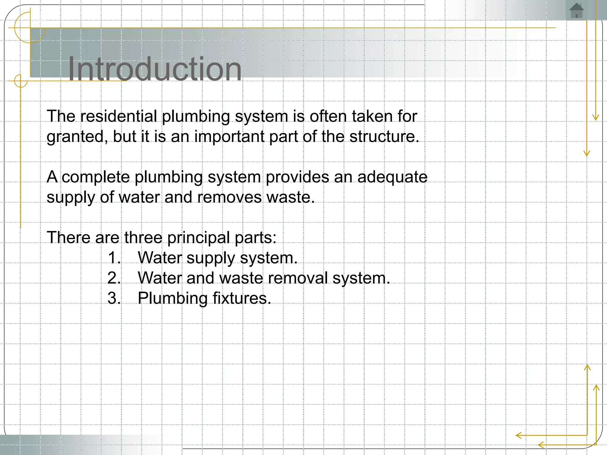 PPT OF PLUMBING AND COMPONETS | PPT on Plumbing | PPT