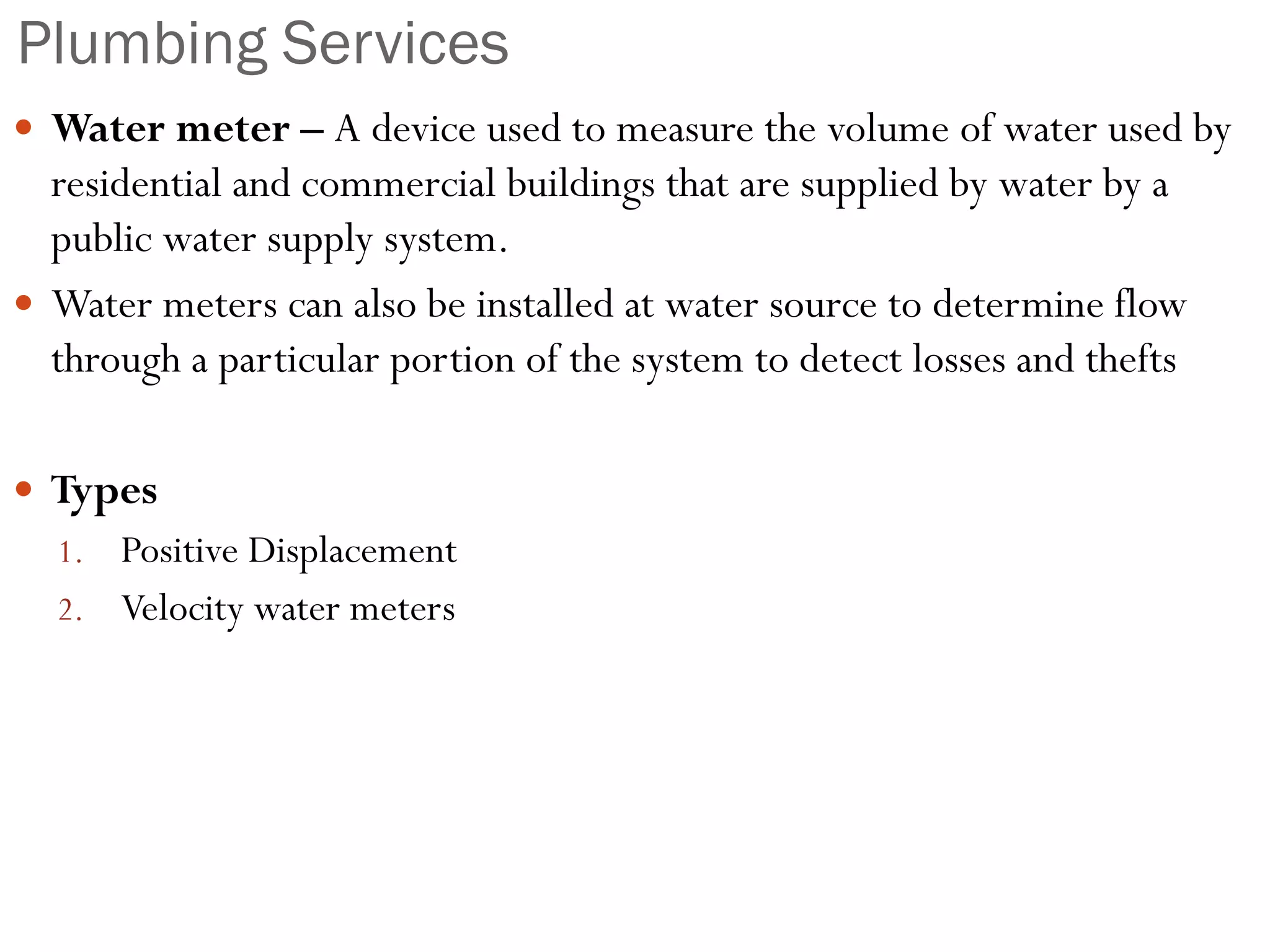 Plumbing and drainage services | PDF