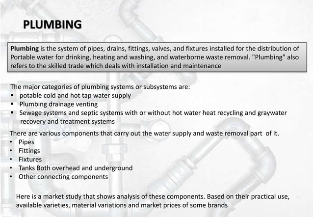 Plumbing and sanitation | PPTX
