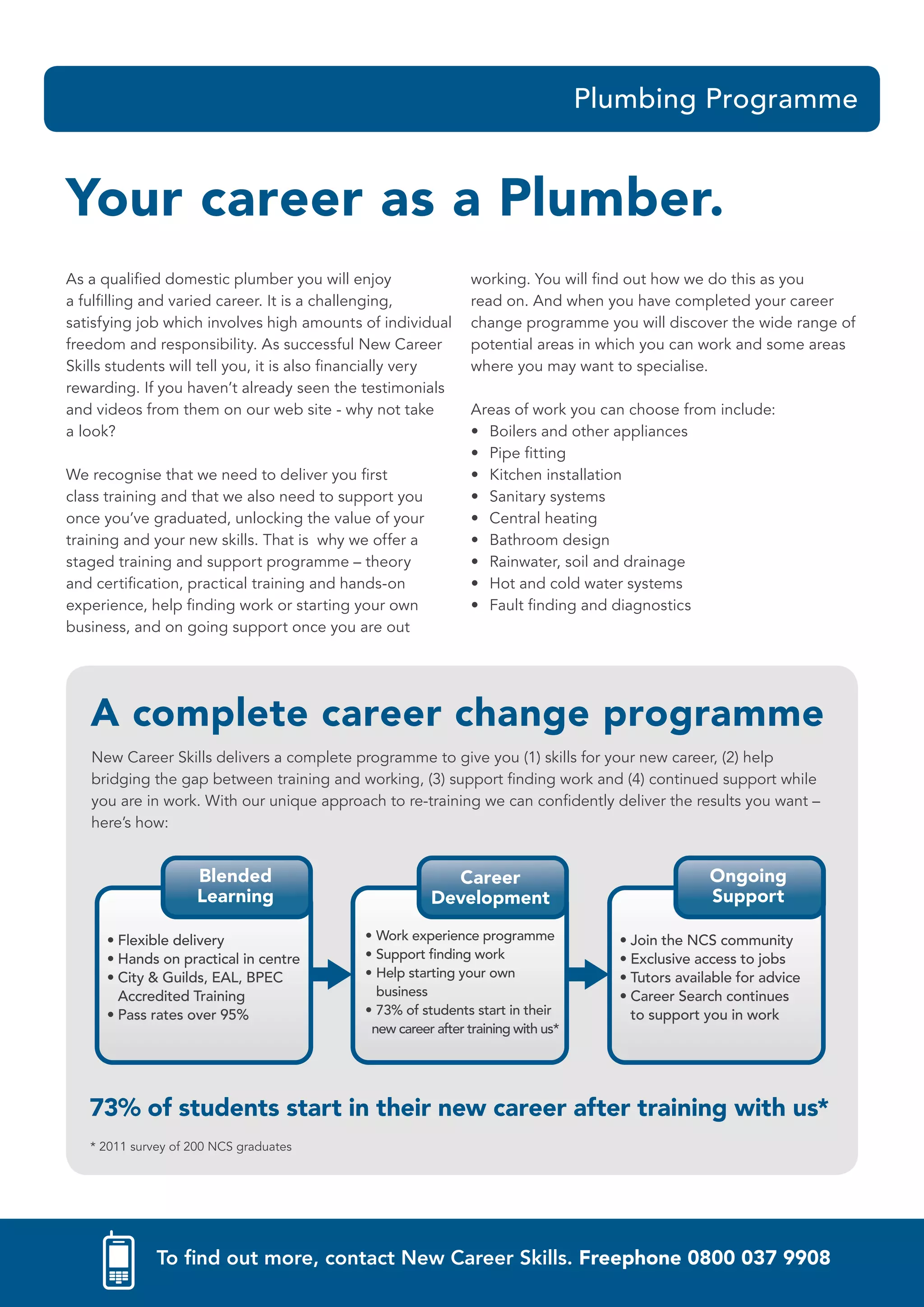 Plumbing career training courses brochure | PDF