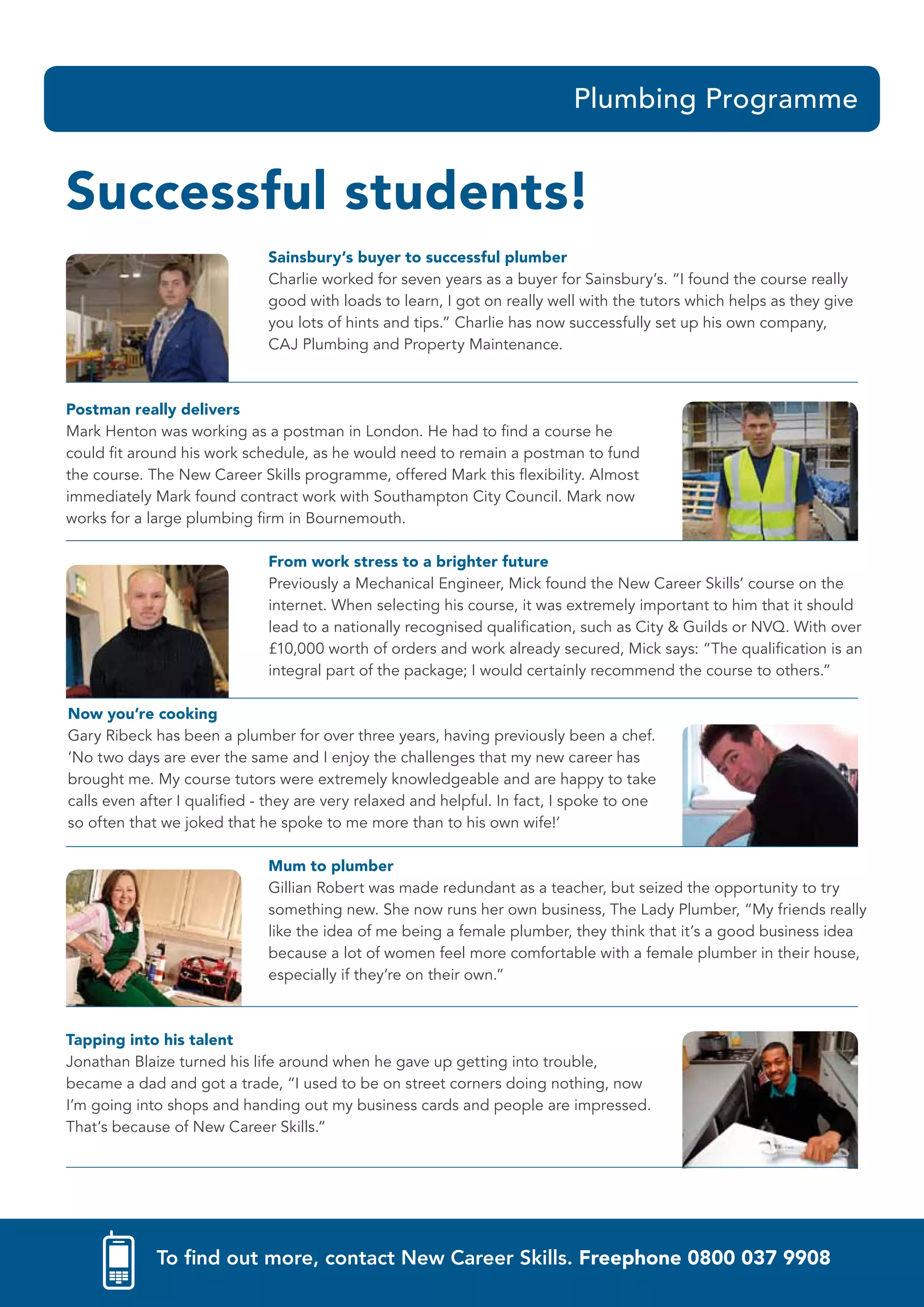 Plumbing career training courses brochure | PDF