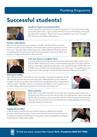 Plumbing career training courses brochure | PDF