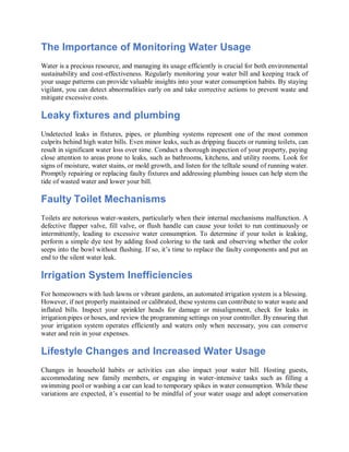 Plumbing Issues That Can Lead To A High Water Bill.pdf