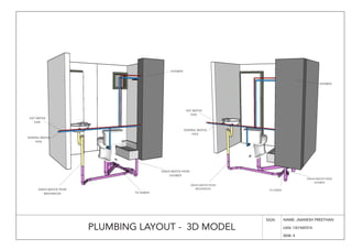 PLUMBING LAYOUT- CIVIL ENGINEERING-MEP-E | PDF