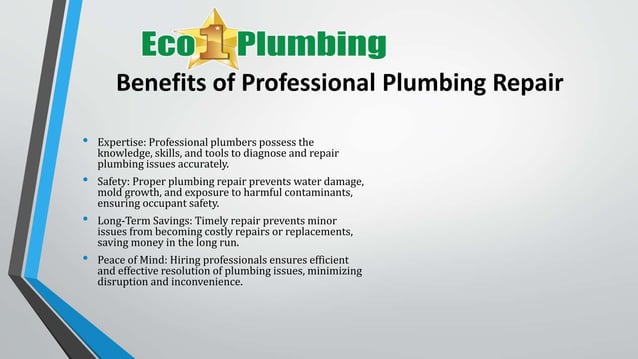 Plumbing Repair: Ensuring Your Home's Comfort and Safety | PPT
