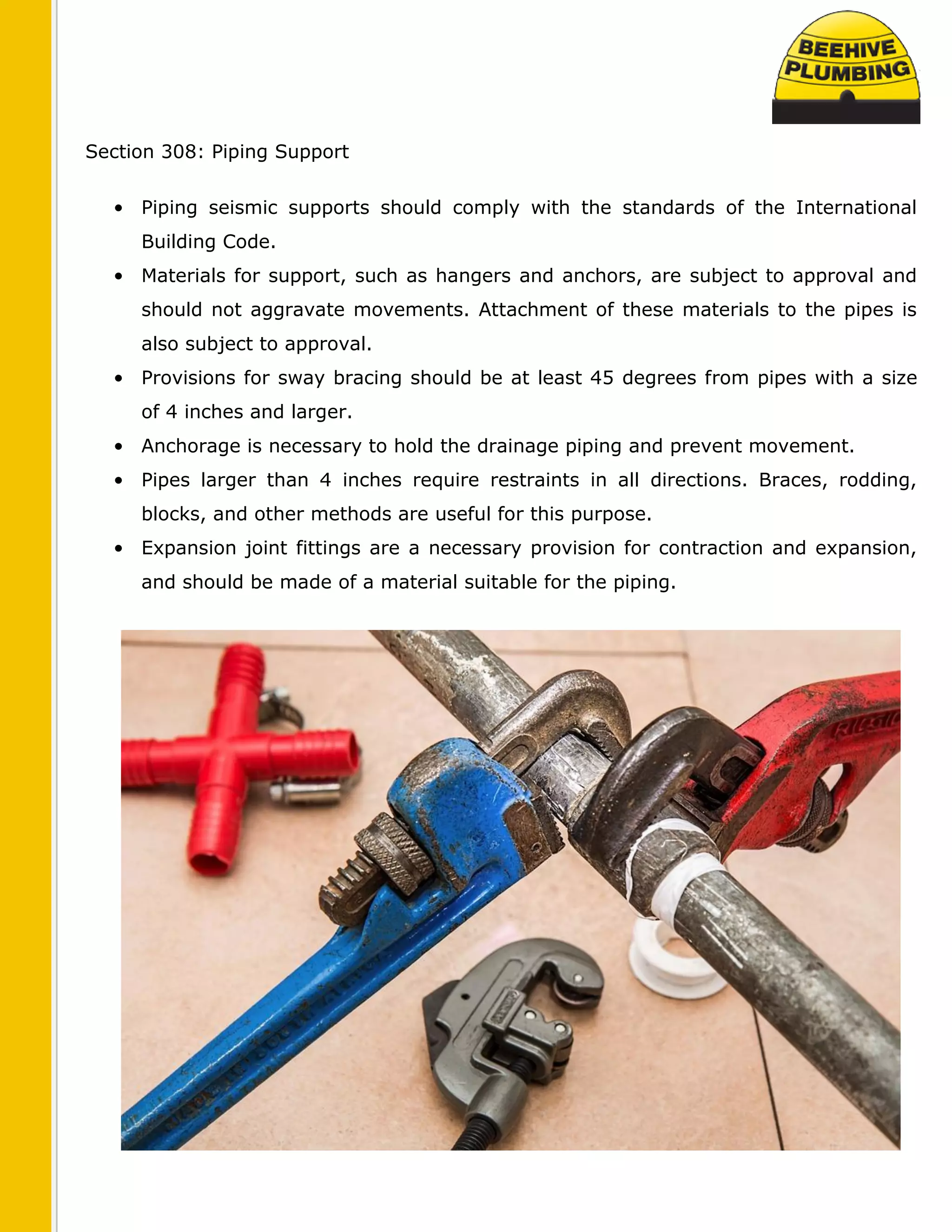 Plumbing Safety According to the International Plumbing Code | PDF
