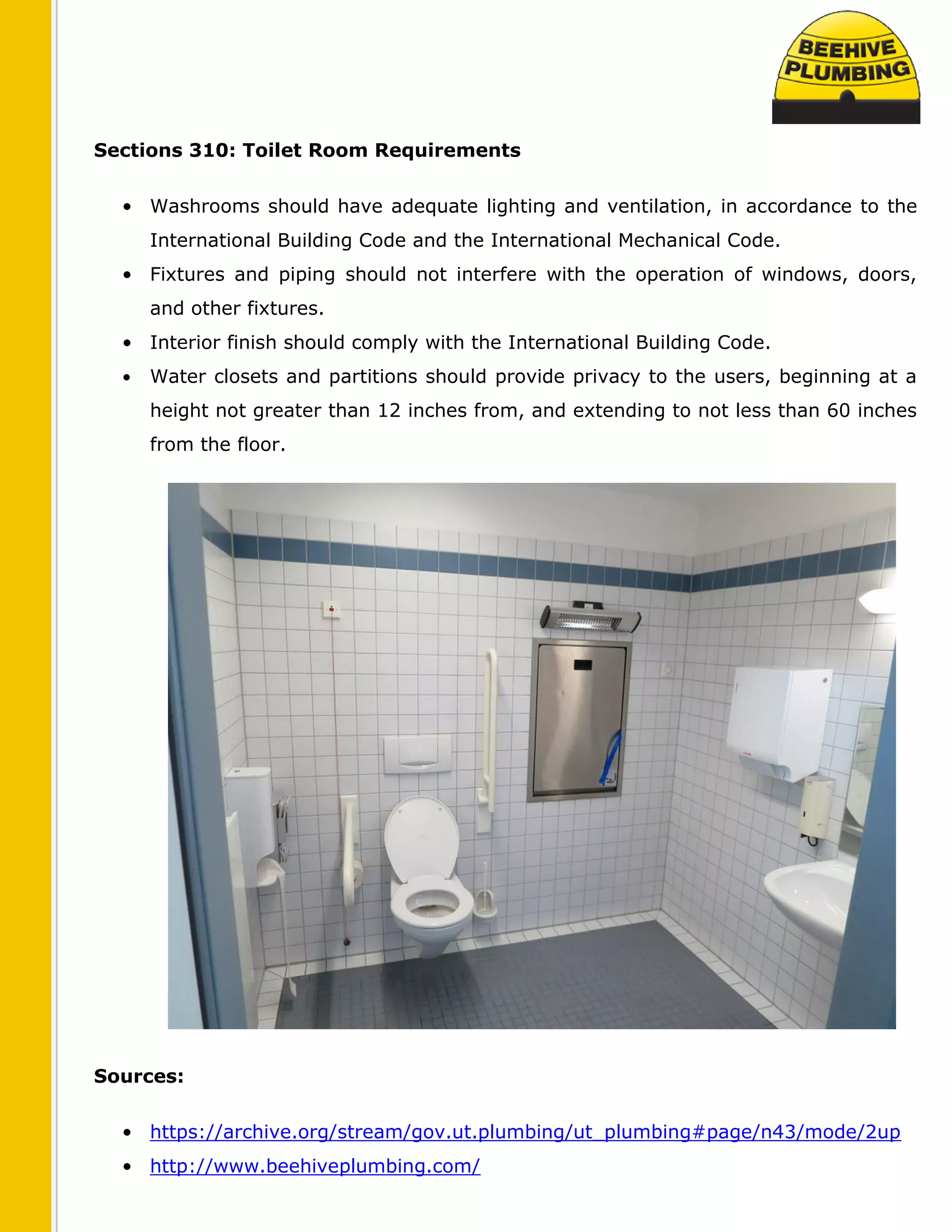 Plumbing Safety According to the International Plumbing Code | PDF