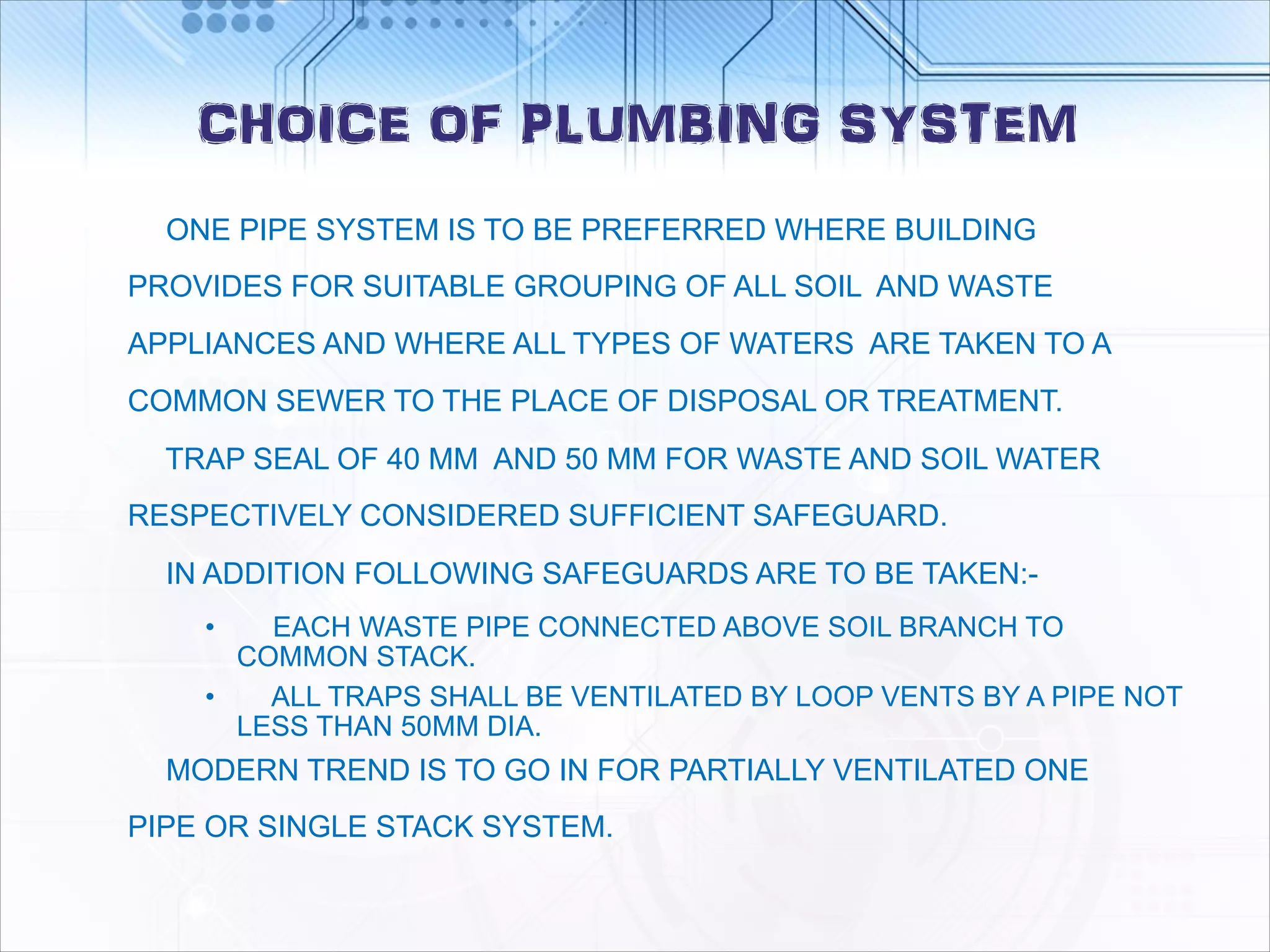 Plumbing services in high rise building and group housing | PDF