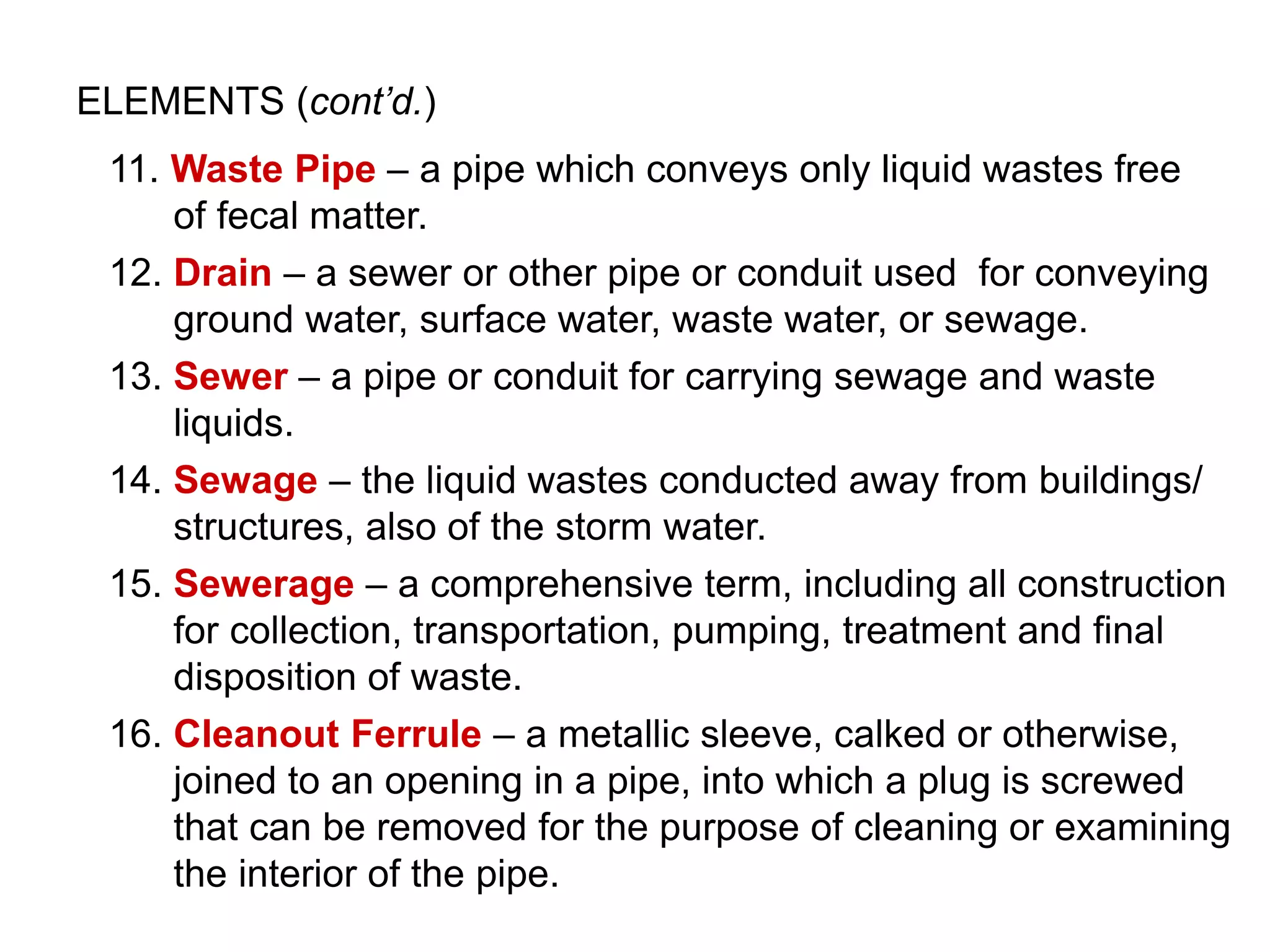 Plumbing system for students | PPTX