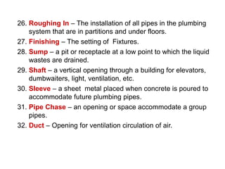 Plumbing system for students | PPTX