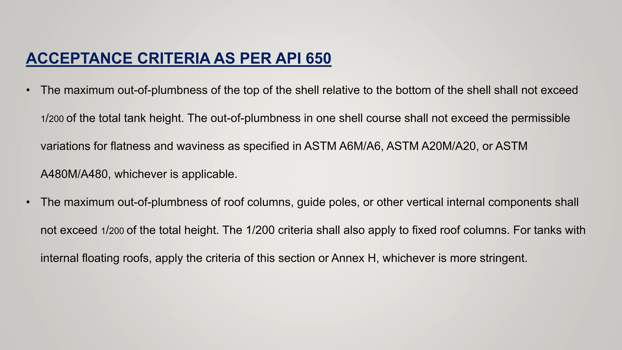 Plumbness & Roundness of storage tanks | PDF
