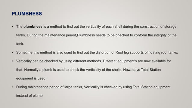 Plumbness & Roundness of storage tanks | PDF