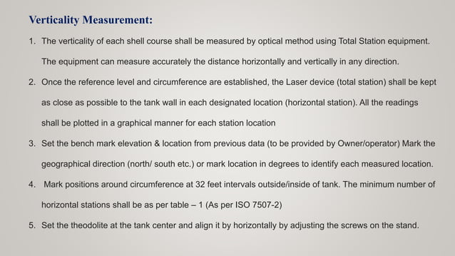 Plumbness & Roundness of storage tanks | PDF