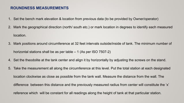 Plumbness & Roundness of storage tanks | PDF
