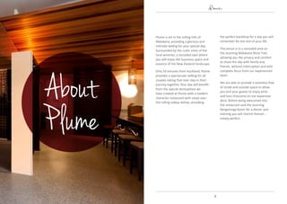 Plume Restaurant Brochure | PDF