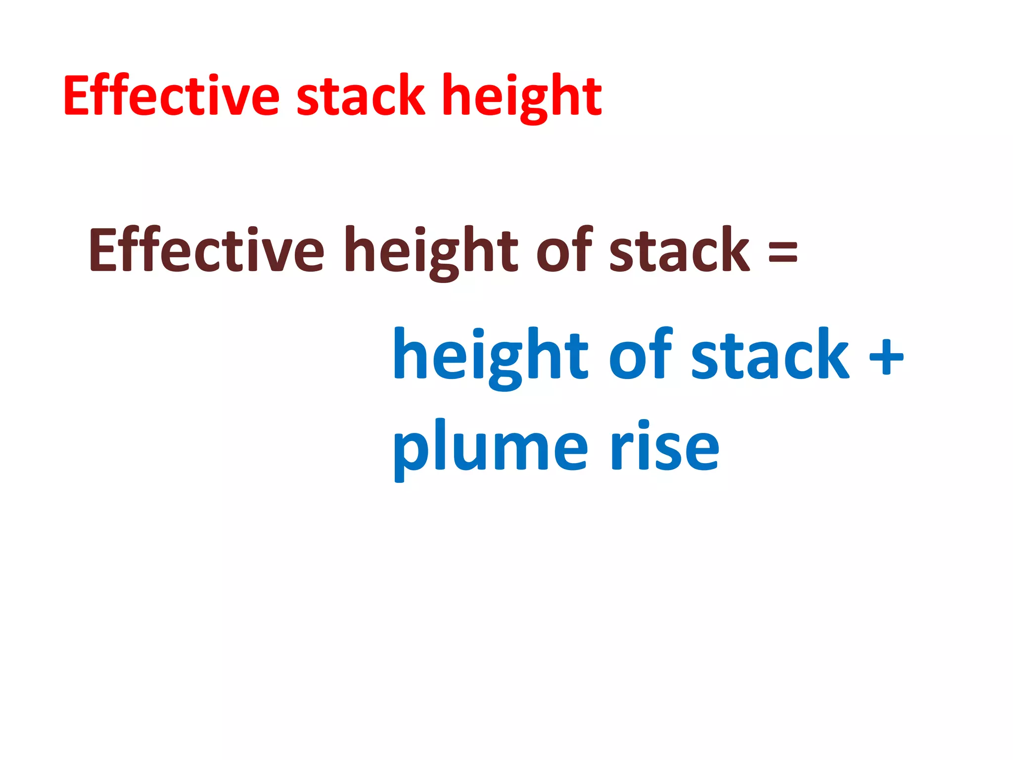 Plume rise and dispersion, models | PPTX