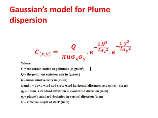 Plume rise and dispersion, models | PPTX | Indoor Environmental Quality ...