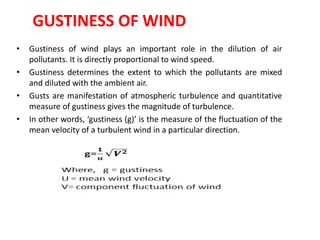 Plume rise and dispersion, models | PPTX