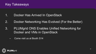 Docker Networking in OpenStack: What you need to know now | PPT