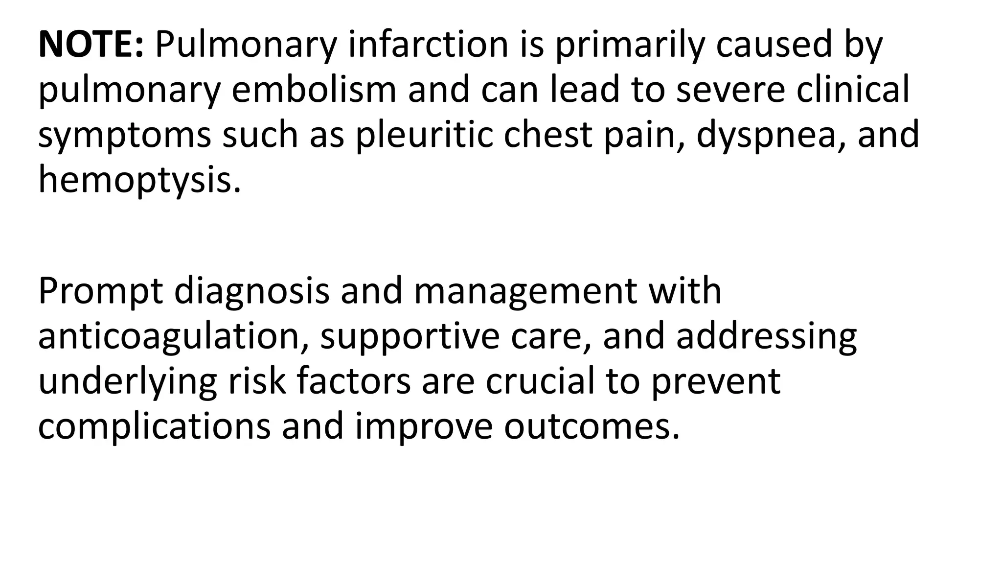Plumunary Infarction. death of part of the lungs | PPT