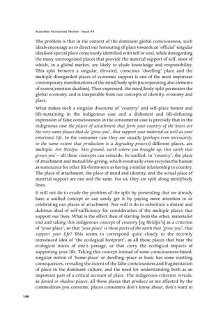 Plumwood, shadow places and the politics of dwelling, 2008 | PDF