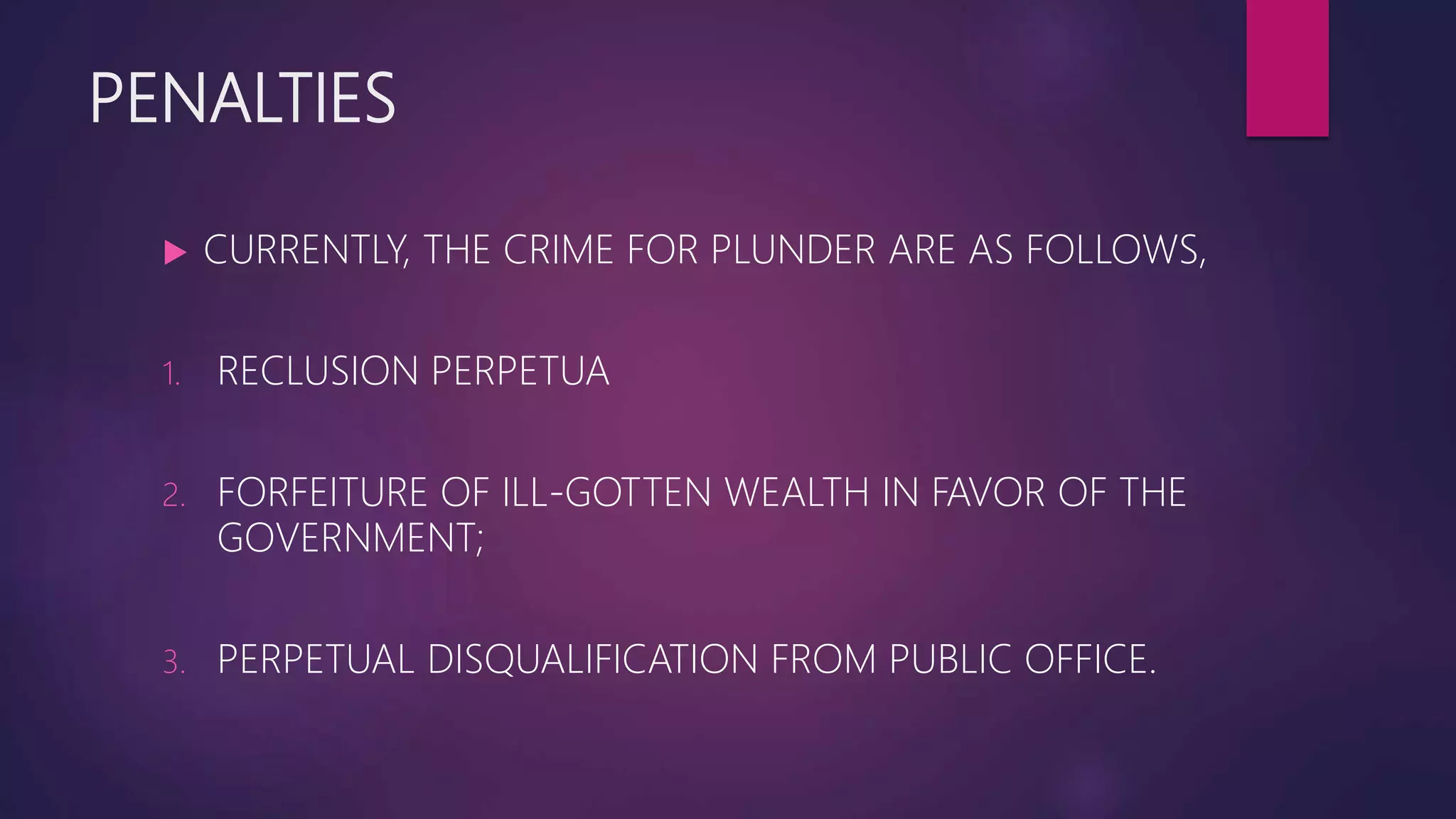 Plunder Law RA7080 | PPTX