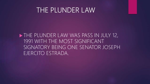 Plunder Law RA7080 | PPTX