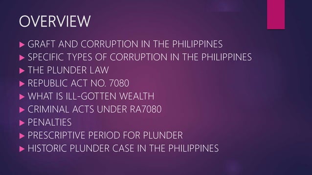 Plunder Law RA7080 | PPTX