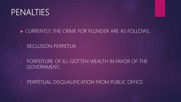 Plunder Law RA7080 | PPTX