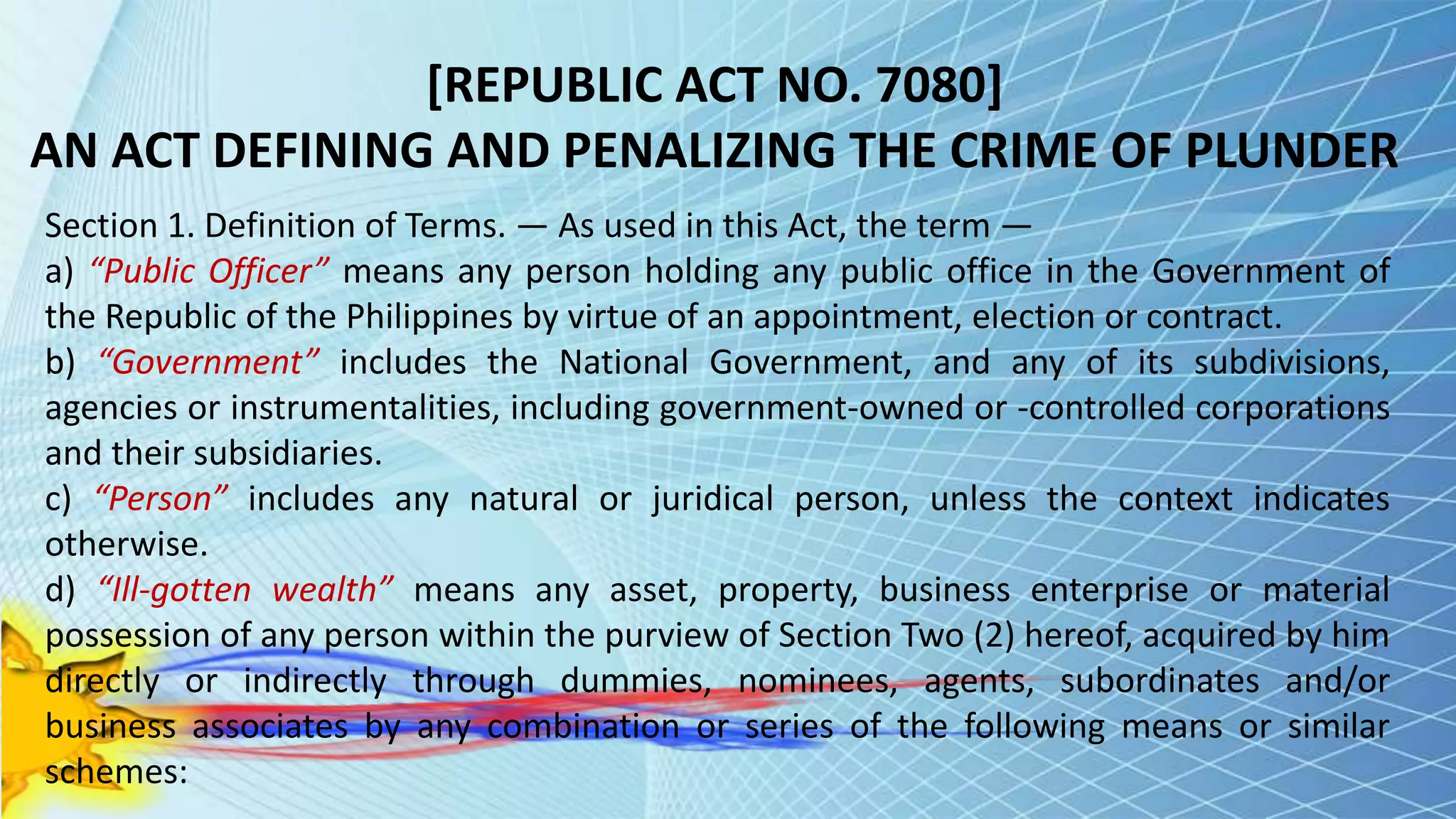 Plunder law ra_7080 | PPTX