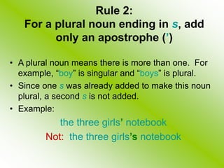 Plural possessives | PPT