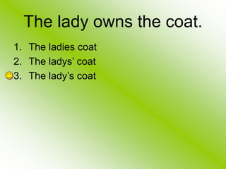 Plural possessives | PPT