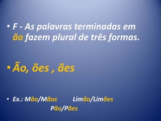 Plural dos nomes | PPTX