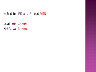 Plural forms | PPTX | Oral care | Personal Care