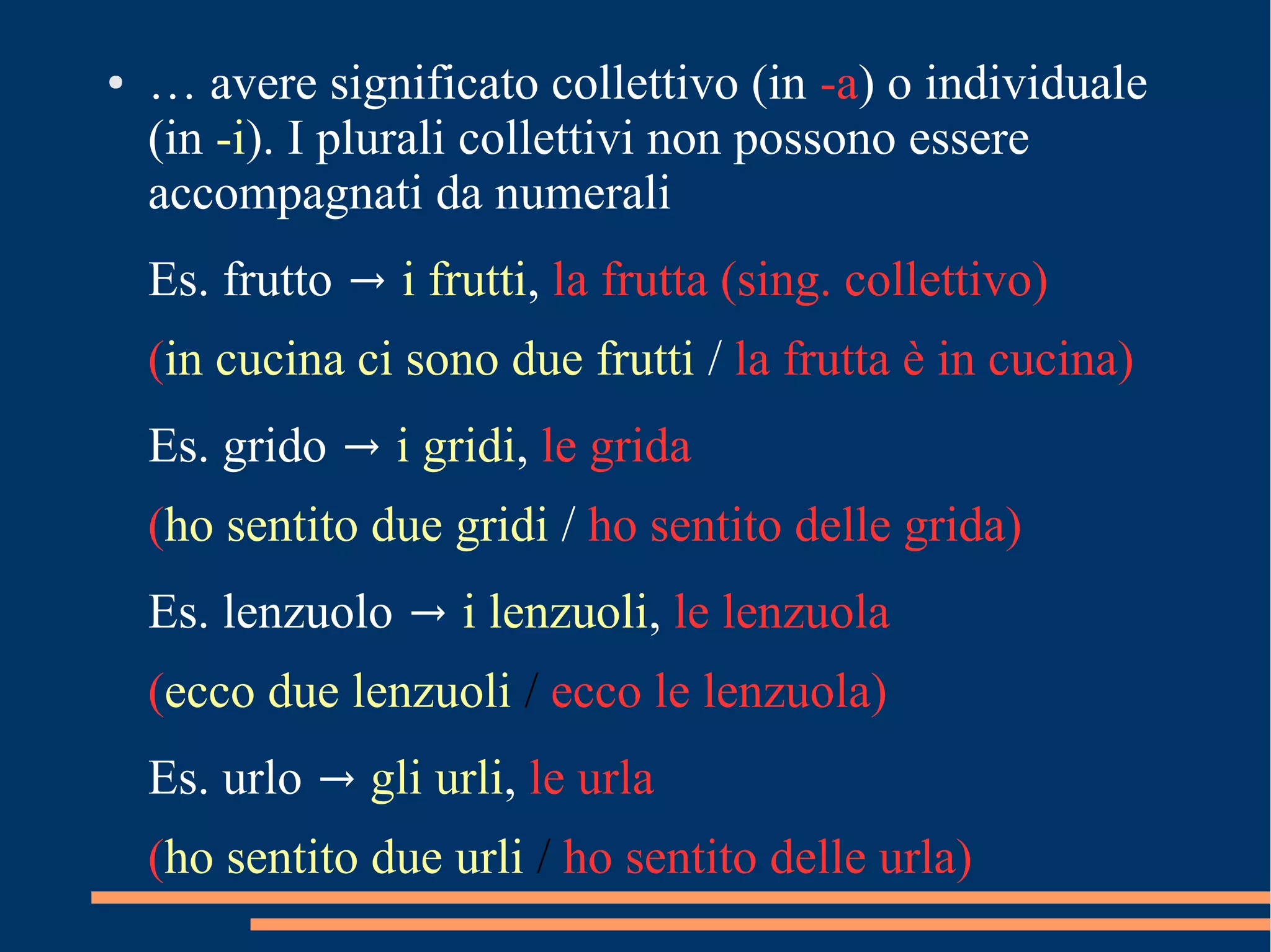 I plurali sovrabbondanti in italiano | PDF