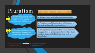 Pluralism - A State Theory | PPTX