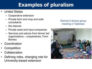 Pluralism in Agricultural Extension | PPTX