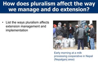 Pluralism in Agricultural Extension | PPTX