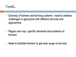 Pluralistic Agricultural Extension in India | PPTX
